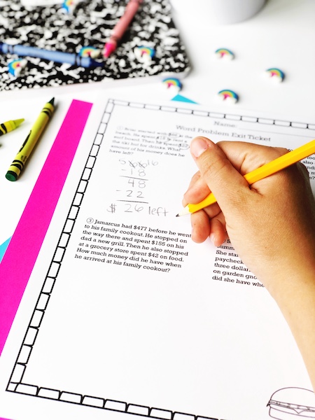 Numberless Word Problems for Distance Learning - Grow With Griffith